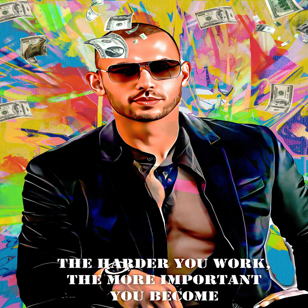 Leinwand Bilder Motivation Hard work Pop Art Wandbilder -Hochwertiger ...