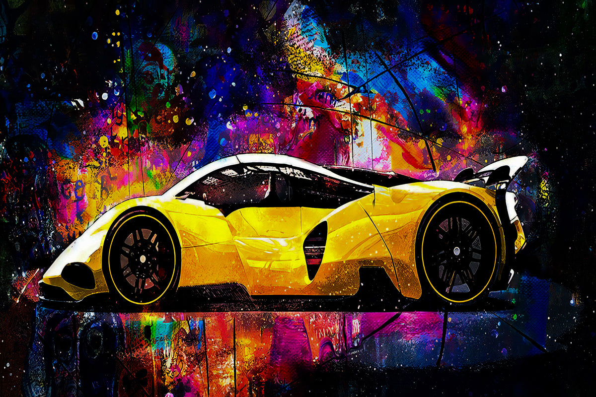 Leinwand Bilder Sportwagen Autos Pop Art Wandbilder -Hochwertiger Kuns ...